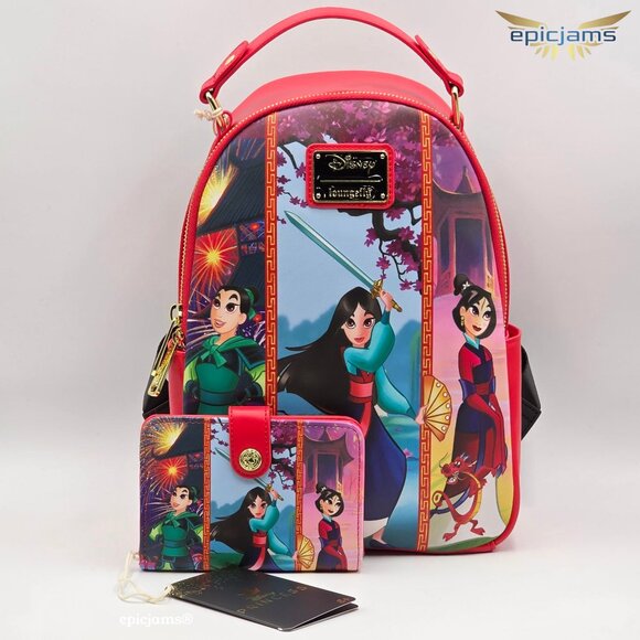 Loungefly | Bags | Loungefly Disney Mulan Outfits Mini Backpack Set ...